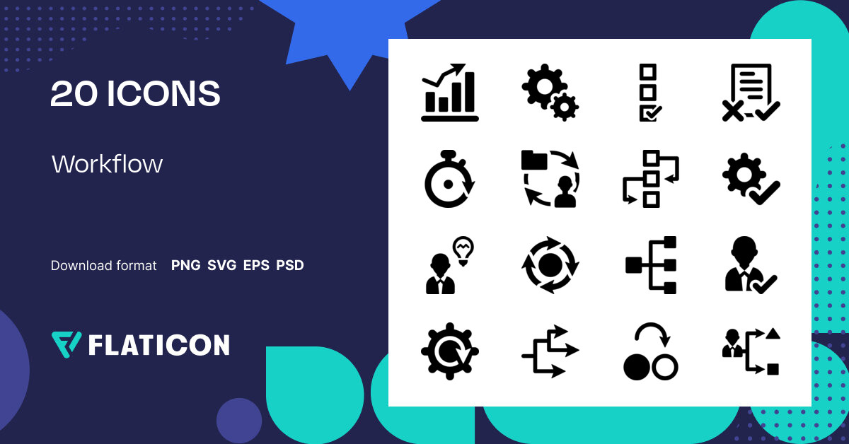Workflow Icon Pack | 20 .SVG Icons