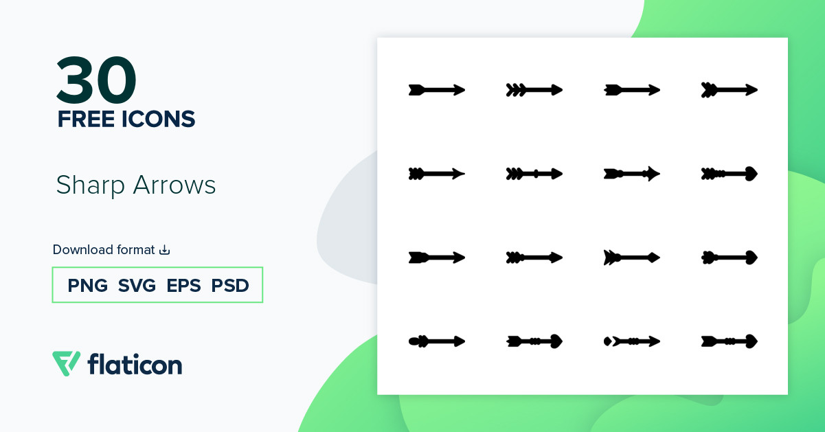 Sharp Arrows Icon Pack | 30 .SVG Icons
