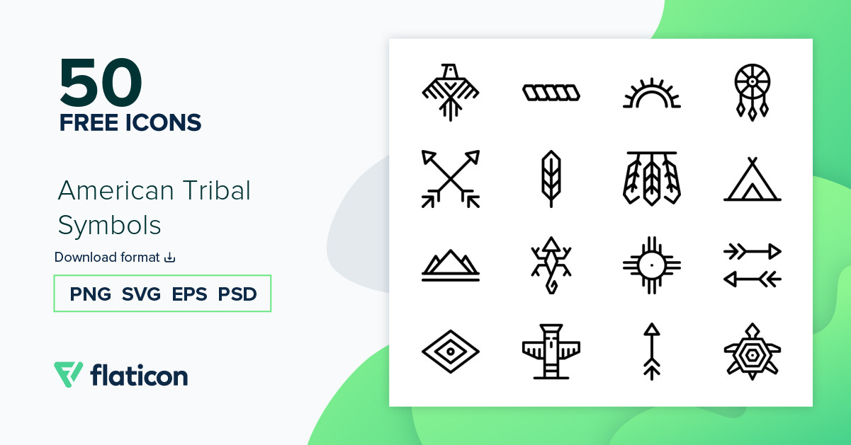 American Tribal Symbols Icon Pack | 50 .SVG Icons