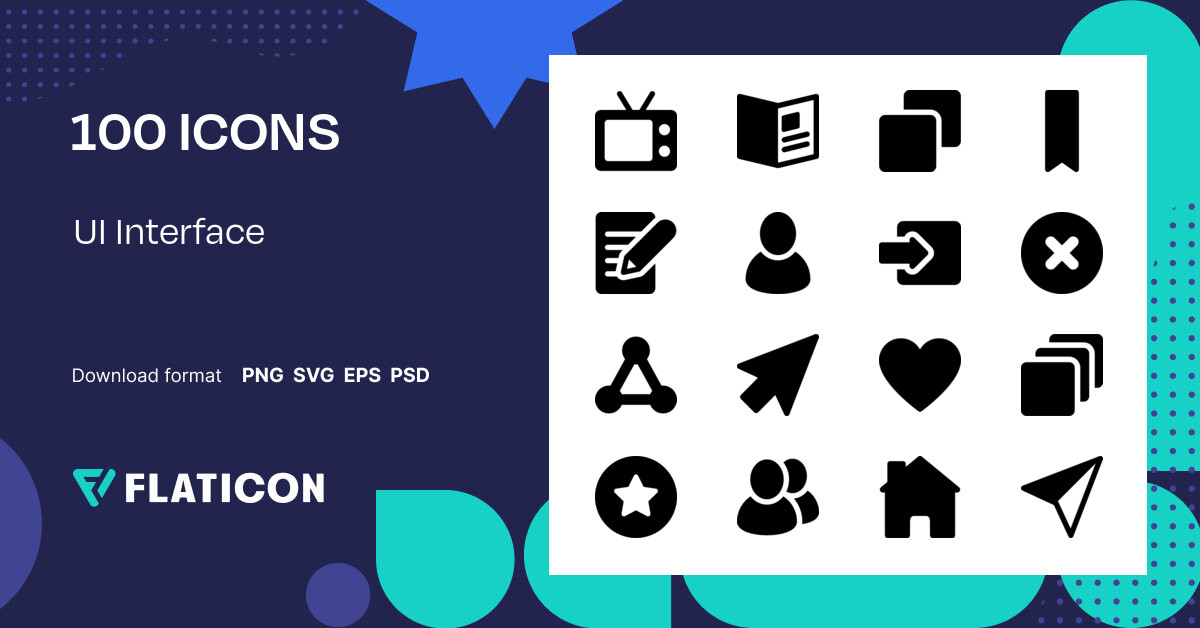 UI Interface Icon Pack | 100 .SVG Icons