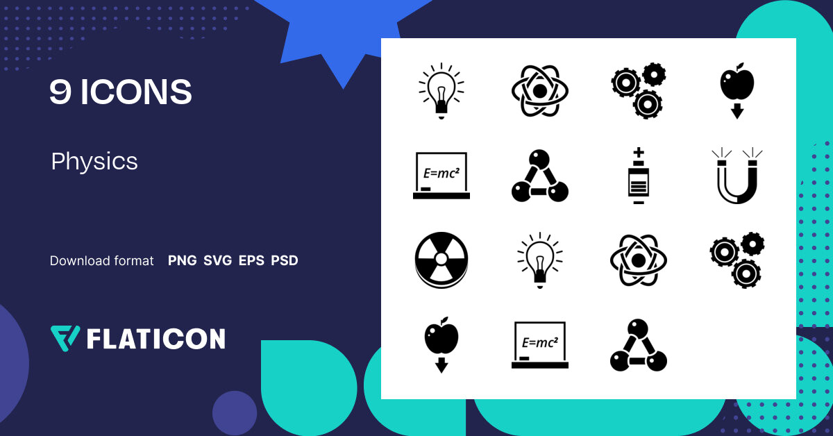 Physics Icon Pack | Filled | 9 .SVG Icons