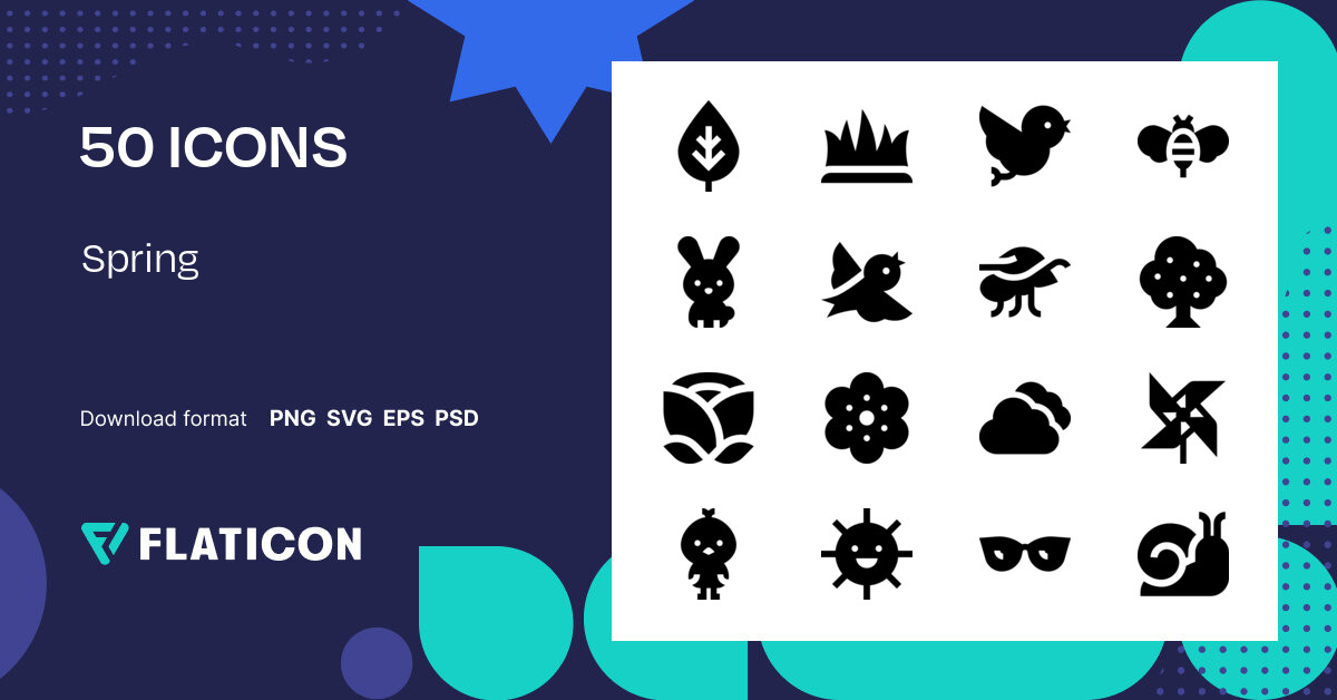 Spring Icon Pack | Filled | 50 .SVG Icons