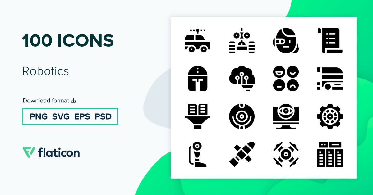 Robotics Icon Pack | Filled | 100 .SVG Icons
