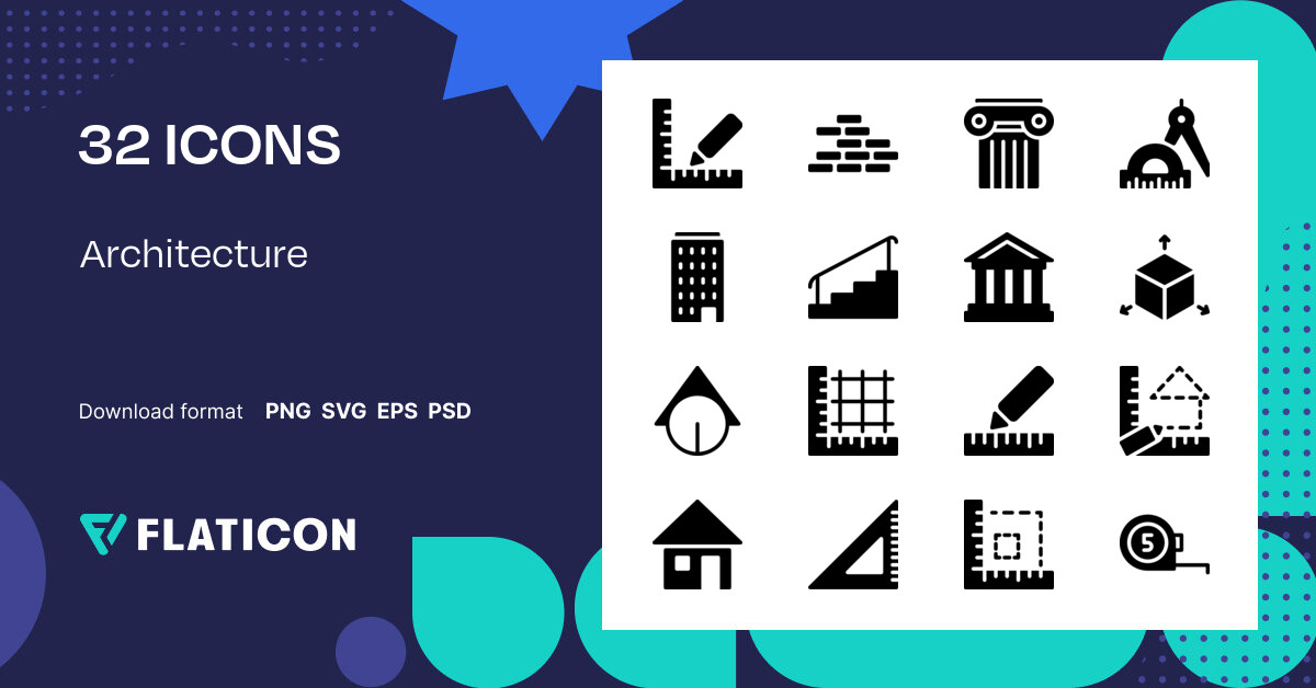 Architecture Icon Pack | Filled | 32 .SVG Icons