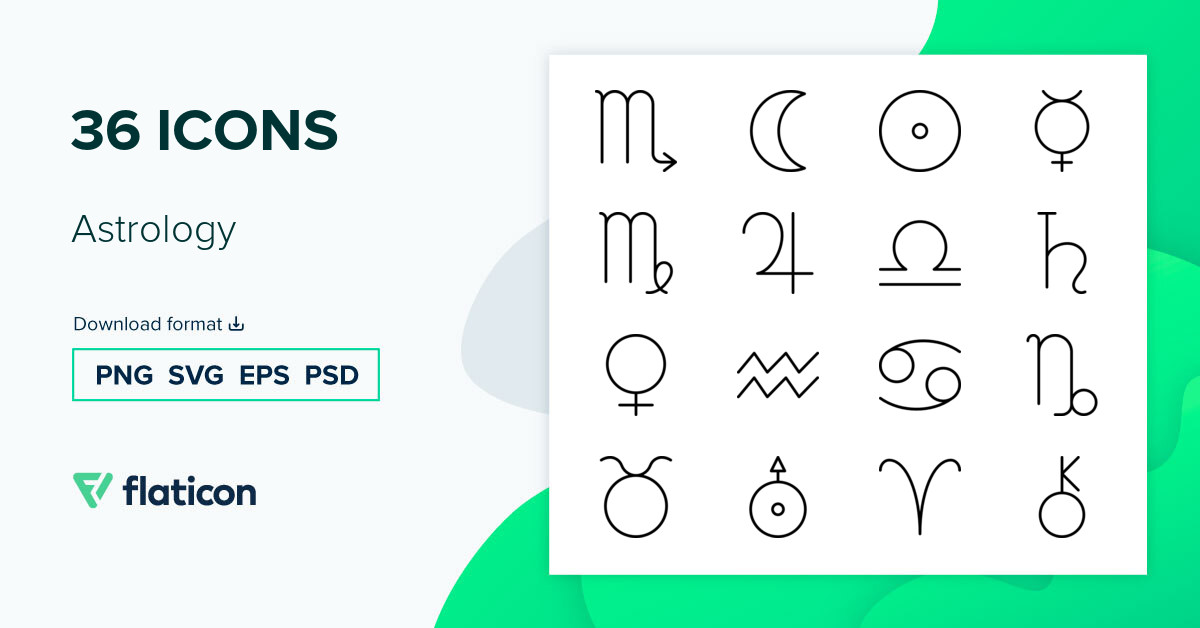Astrology Icon Pack | Lineal | 36 .SVG Icons