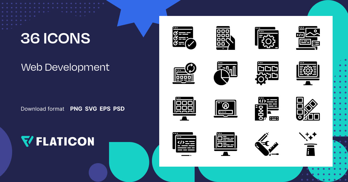 Web Development Icon Pack | Fill | 36 .SVG Icons