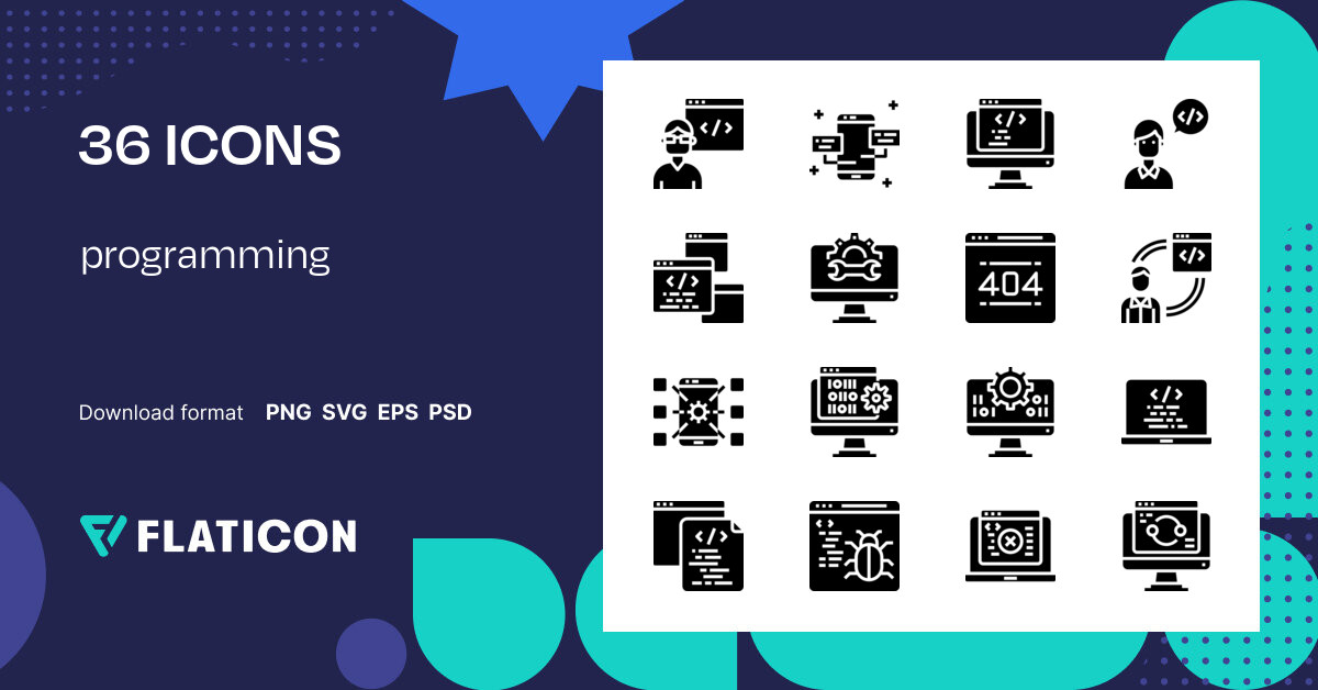 Programming Icon Pack | Fill | 36 .SVG Icons