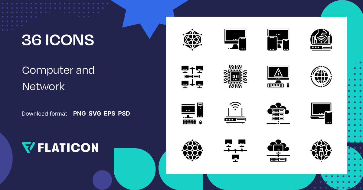 Computer and Network Icon Pack | Fill | 36 .SVG Icons