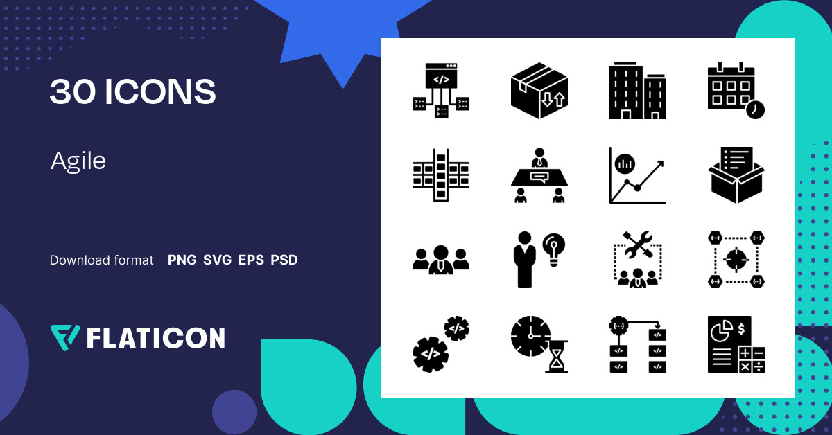 Agile Icon Pack | Solid | 30 .SVG Icons