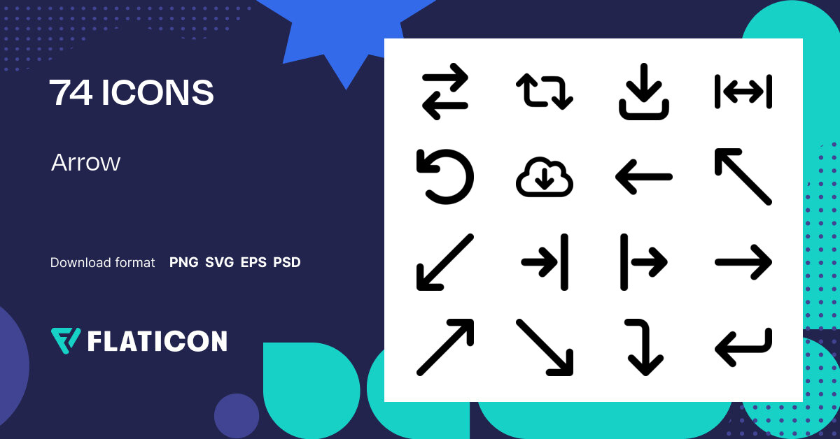 Arrow Icon Pack | Black fill | 74 .SVG Icons