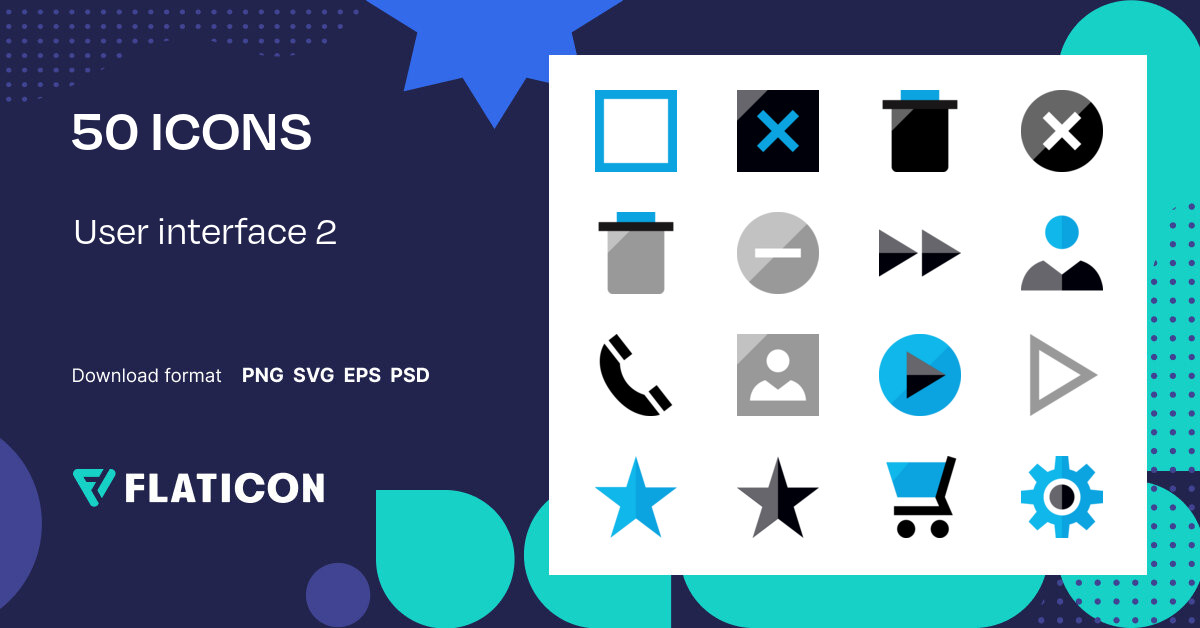 User interface 2 Icon Pack | 50 .SVG Icons