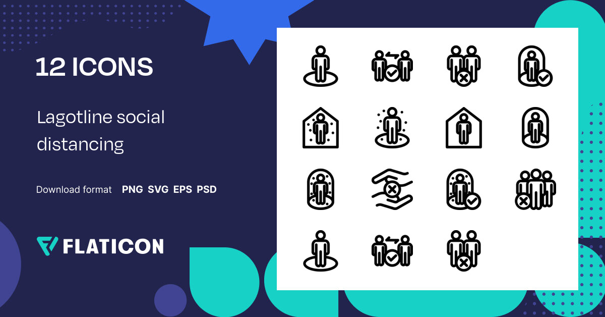 Pack de iconos Lagotline social distancing | Others | 12 Iconos .SVG