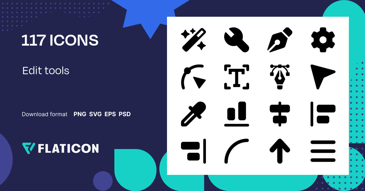Edit tools Icon Pack | Black fill | +115 .SVG Icons