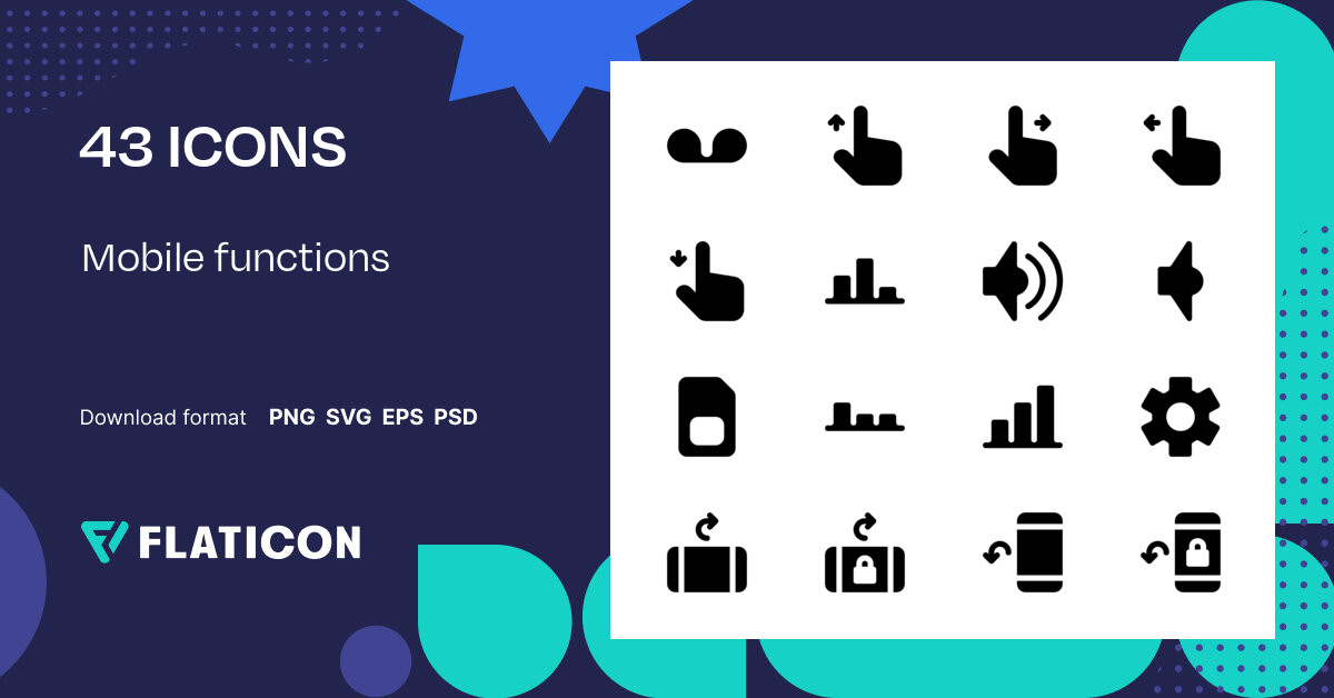 Mobile functions Icon Pack | 45 .SVG Icons