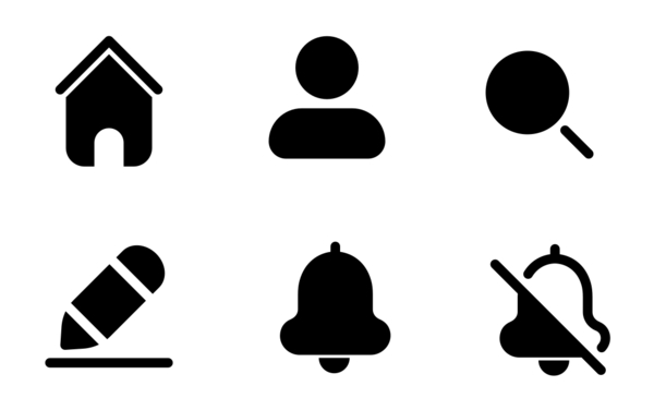 UI Icon Pack | Black fill | 25 .SVG Icons