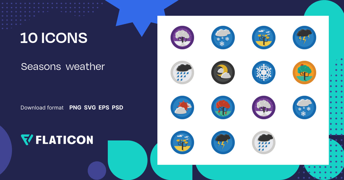 Seasons weather Icon Pack | 10 .SVG Icons