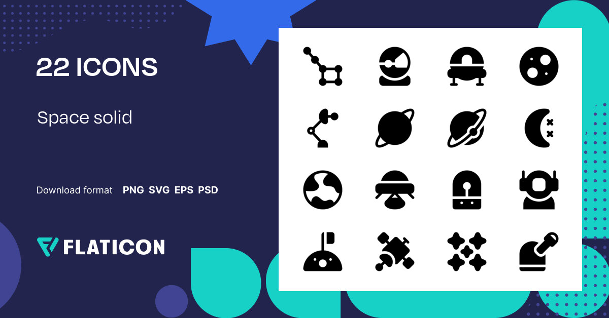 Space solid Icon Pack | Filled | 22 .SVG Icons