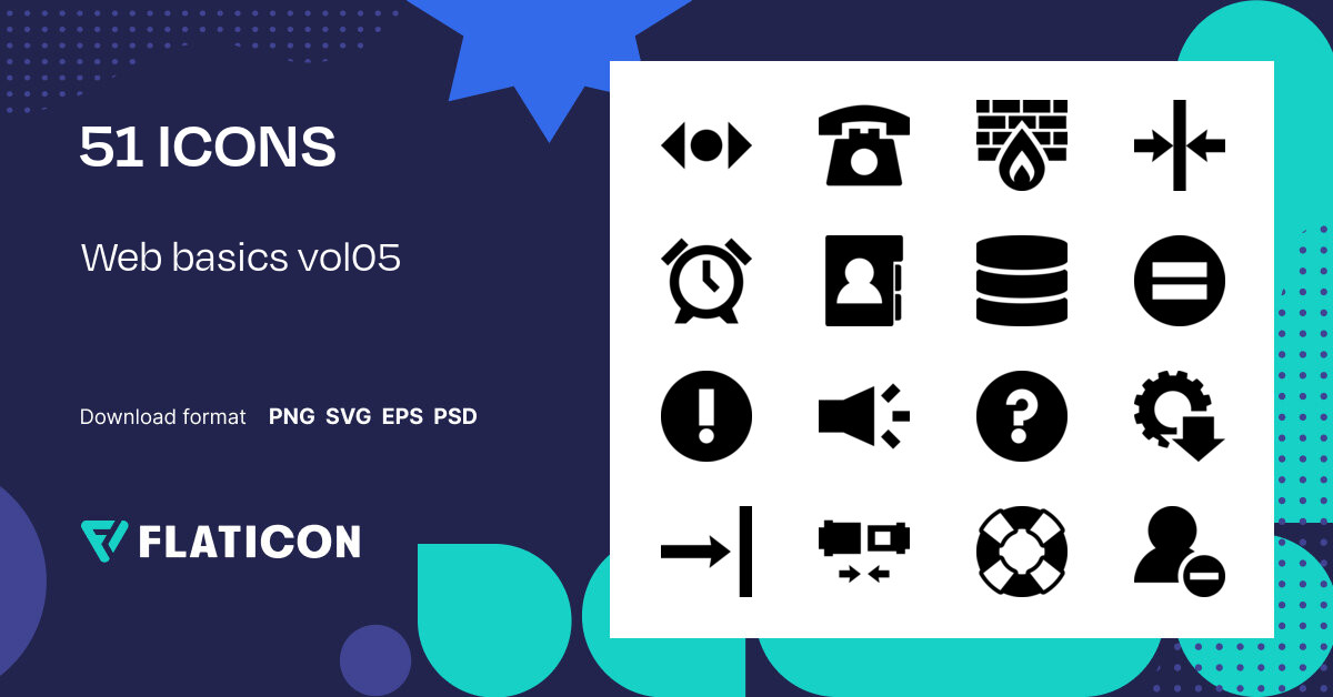 Web basics vol05 Icon Pack | 51 .SVG Icons