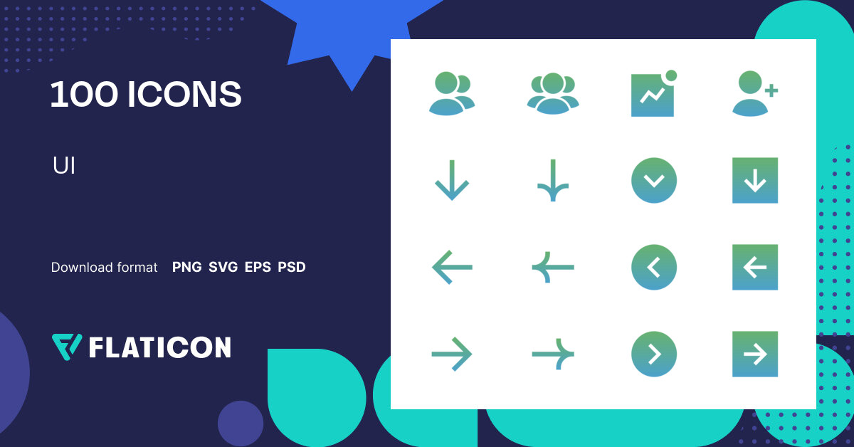 UI Icon Pack | Gradient fill | 100 .SVG Icons