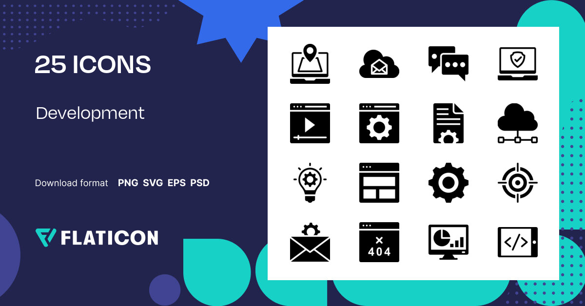 Development Icon Pack | 25 .SVG Icons