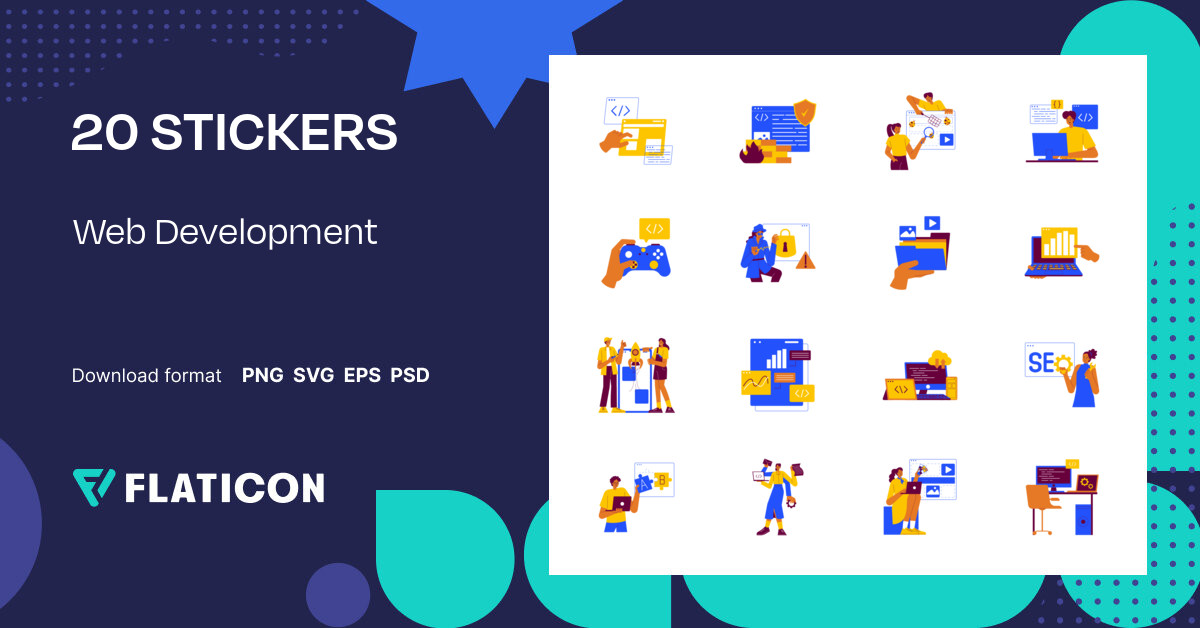Pack of free Web Development stickers (SVG, PNG) | Flaticon