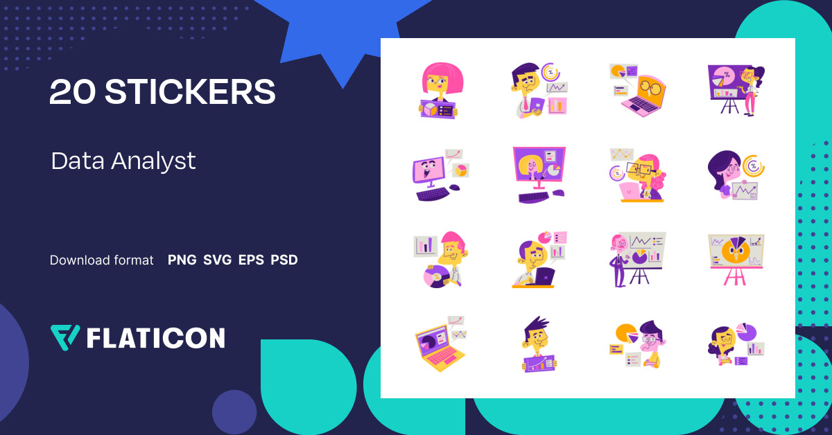 Pack de stickers gratuitos de Data analyst (SVG, PNG) | Flaticon