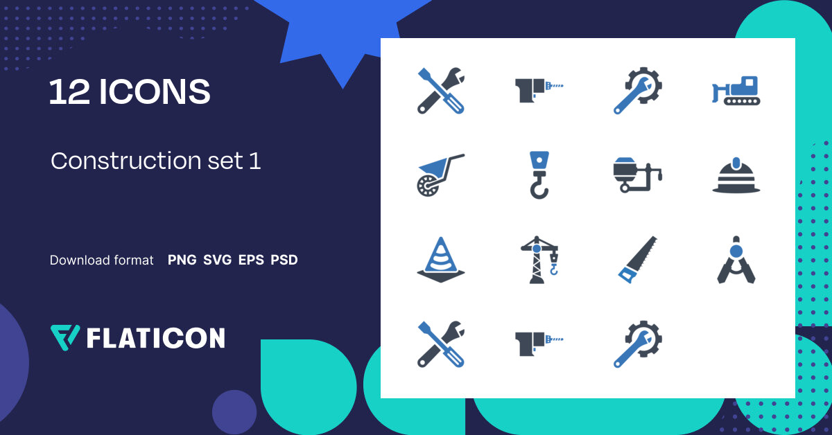 Construction set 1 Icon Pack | 12 .SVG Icons