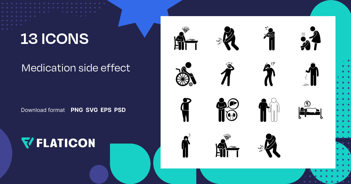Medication side effect Icon Pack | 13 .SVG Icons