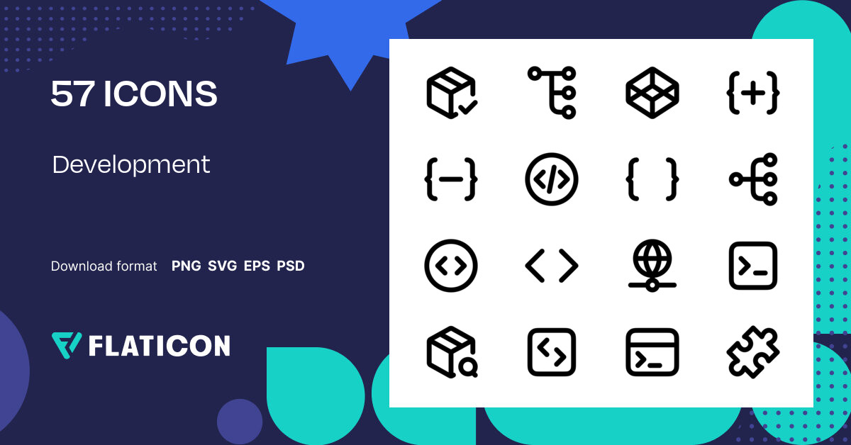 Development Icon Pack | Outline | 57 .SVG Icons