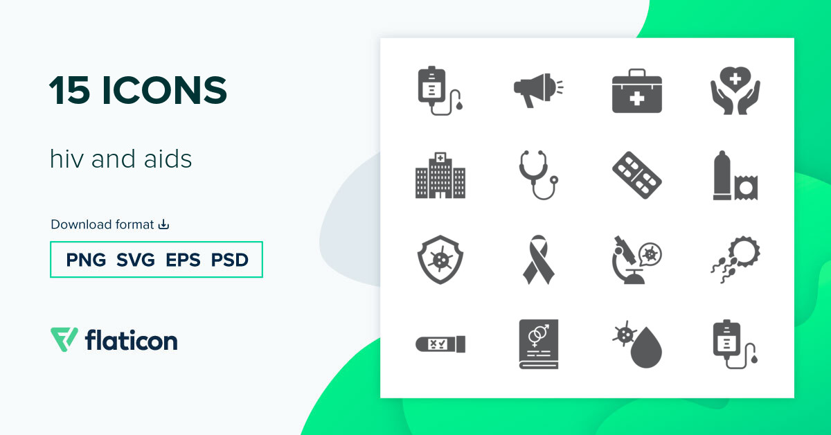 Hiv and aids Icon Pack | 15 .SVG Icons