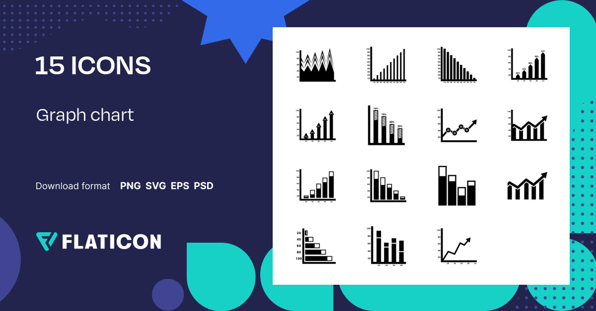 Graph chart Icon Pack | 15 .SVG Icons