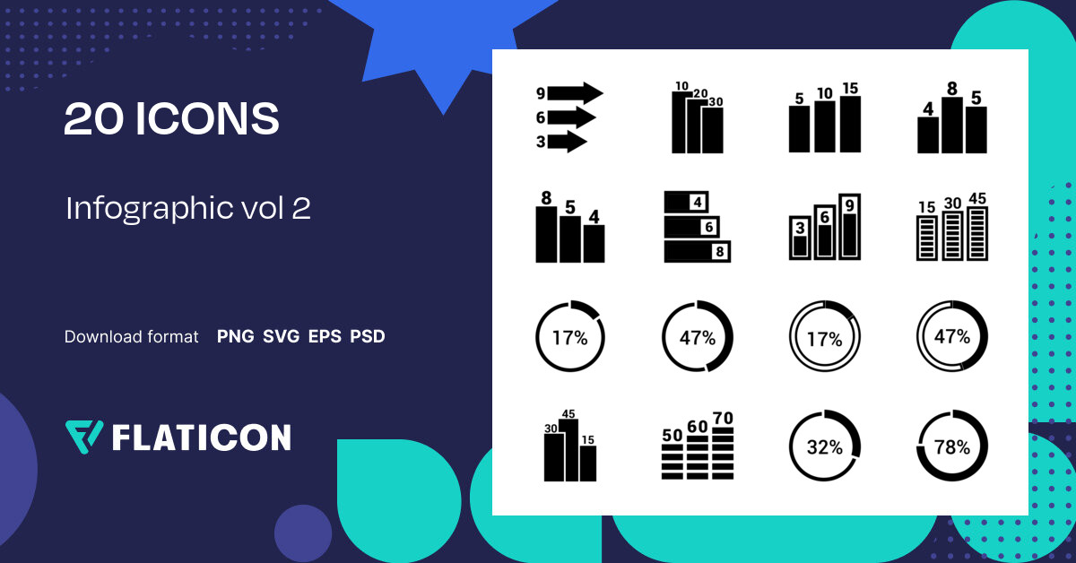 Infographic vol 2 Icon Pack | 20 .SVG Icons