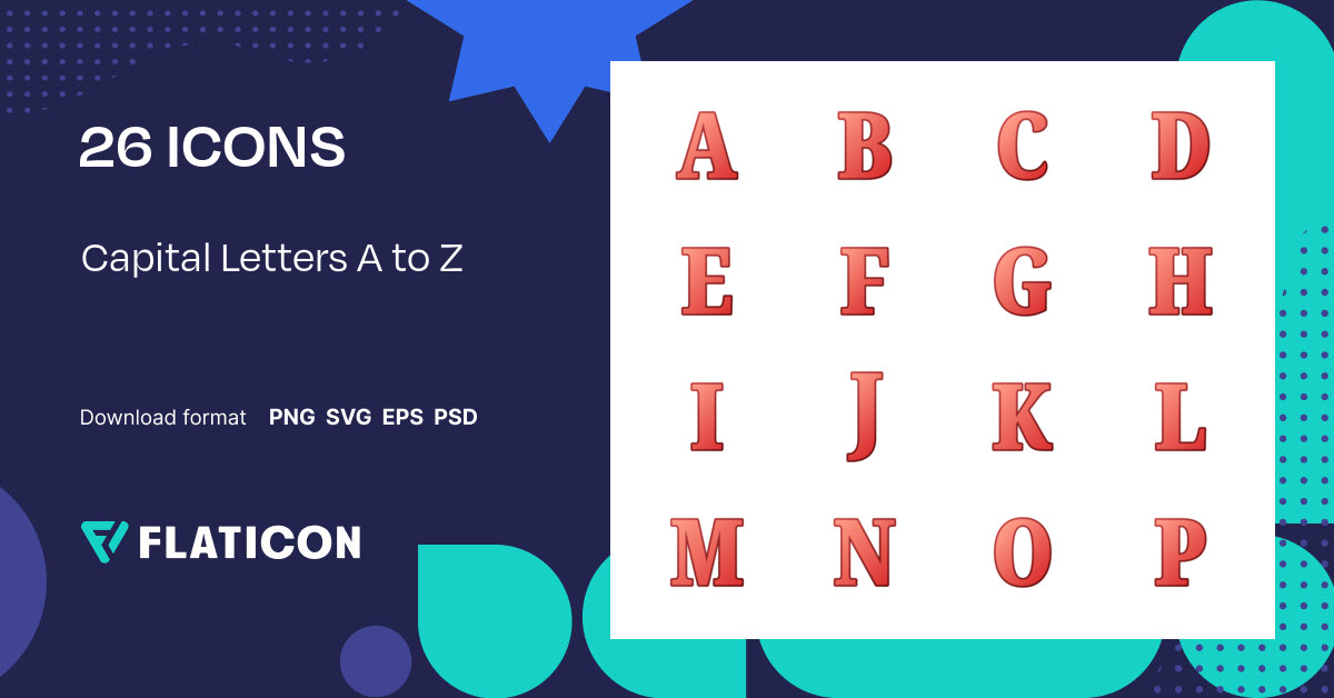 Capital Letters A to Z Icon Pack | Gradient lineal-color | 26 .SVG Icons