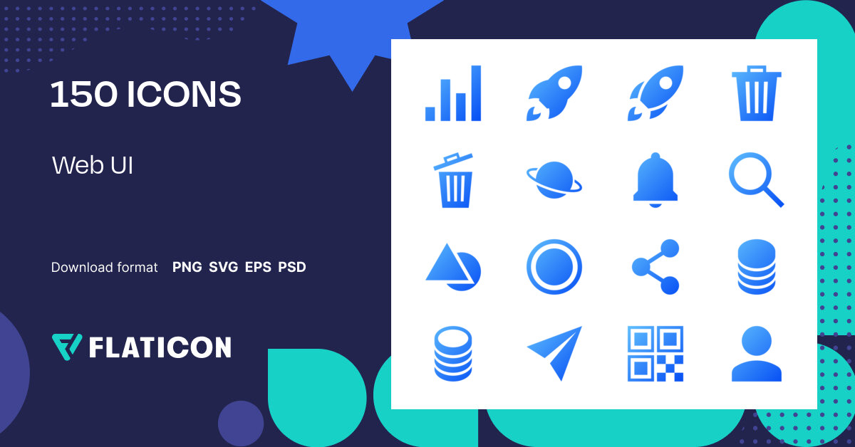 Web UI Icon Pack | Gradient fill | 150 .SVG Icons