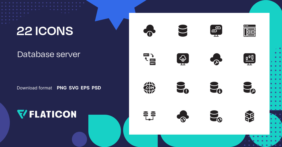 Database server Icon Pack | 22 .SVG Icons