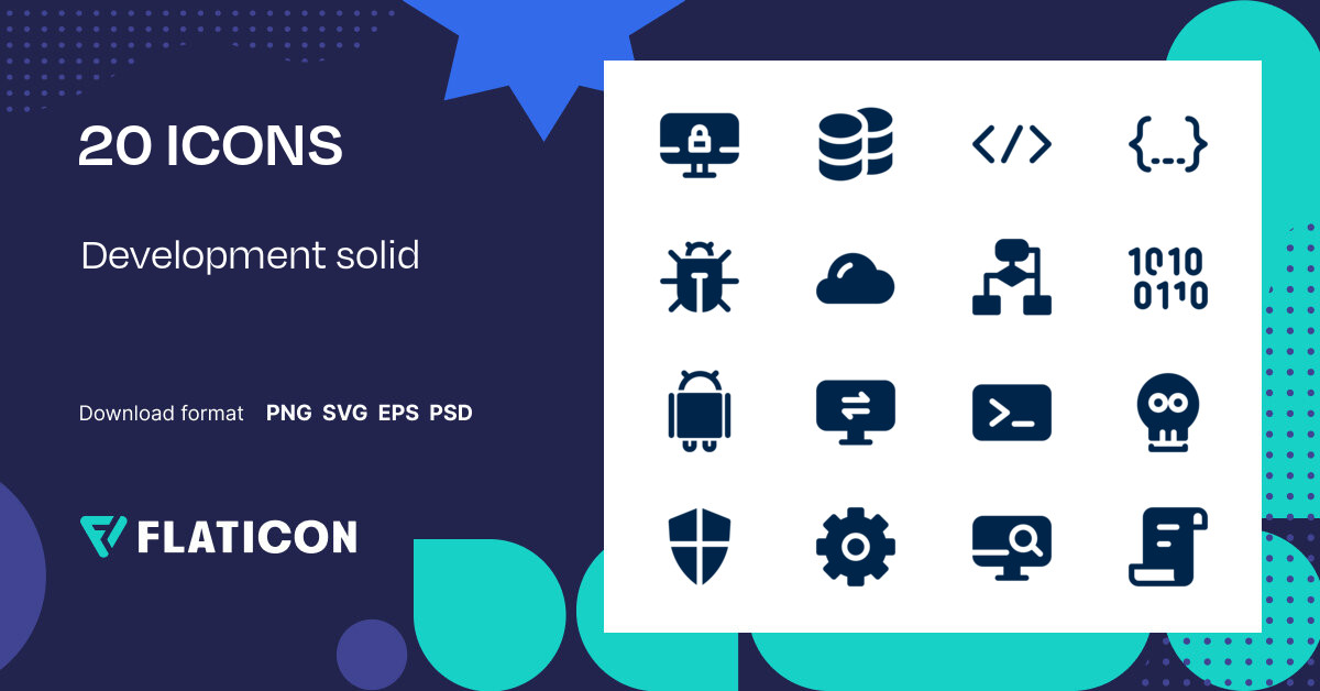 Development solid Icon Pack | 20 .SVG Icons