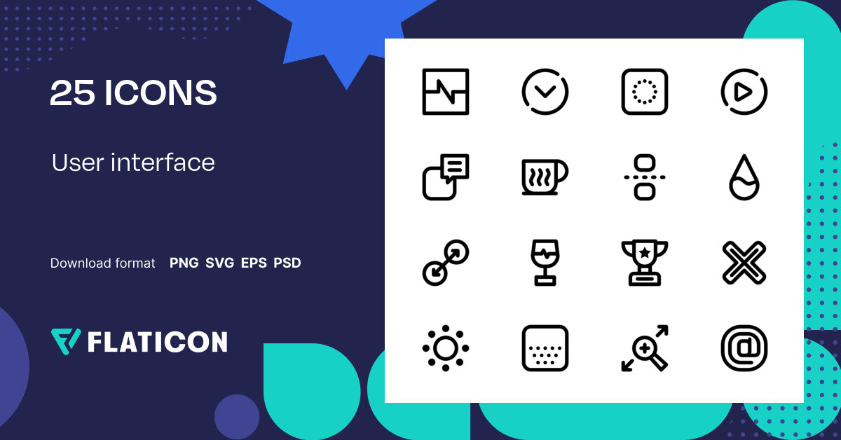 User interface Icon Pack | 25 .SVG Icons