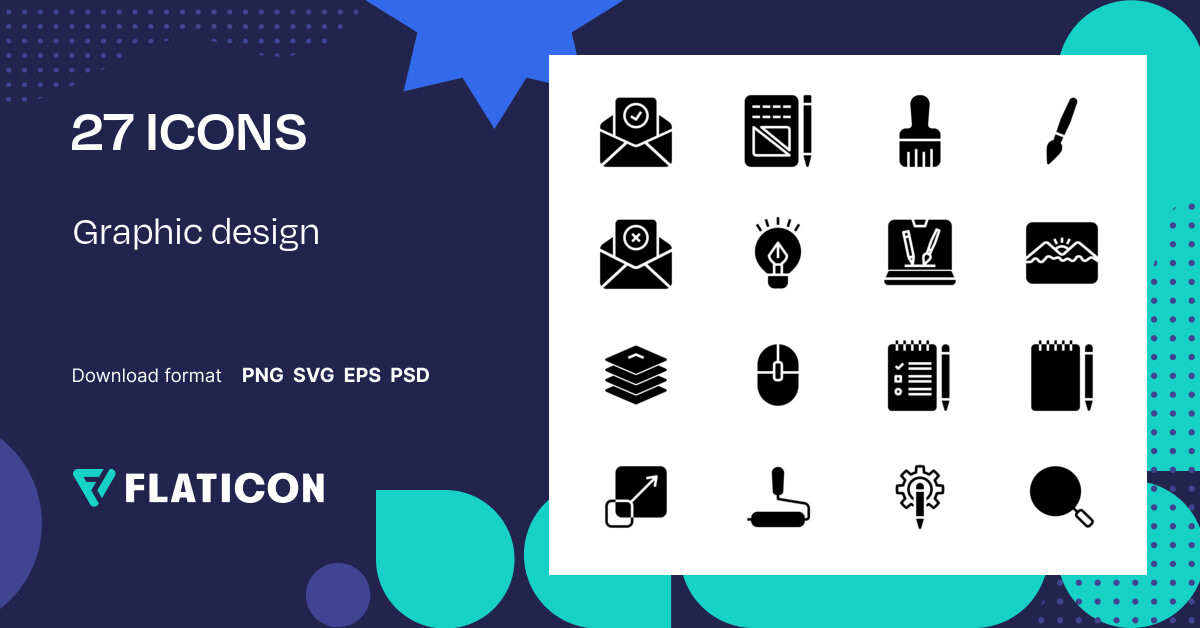 Graphic design Icon Pack | Black fill | 27 .SVG Icons