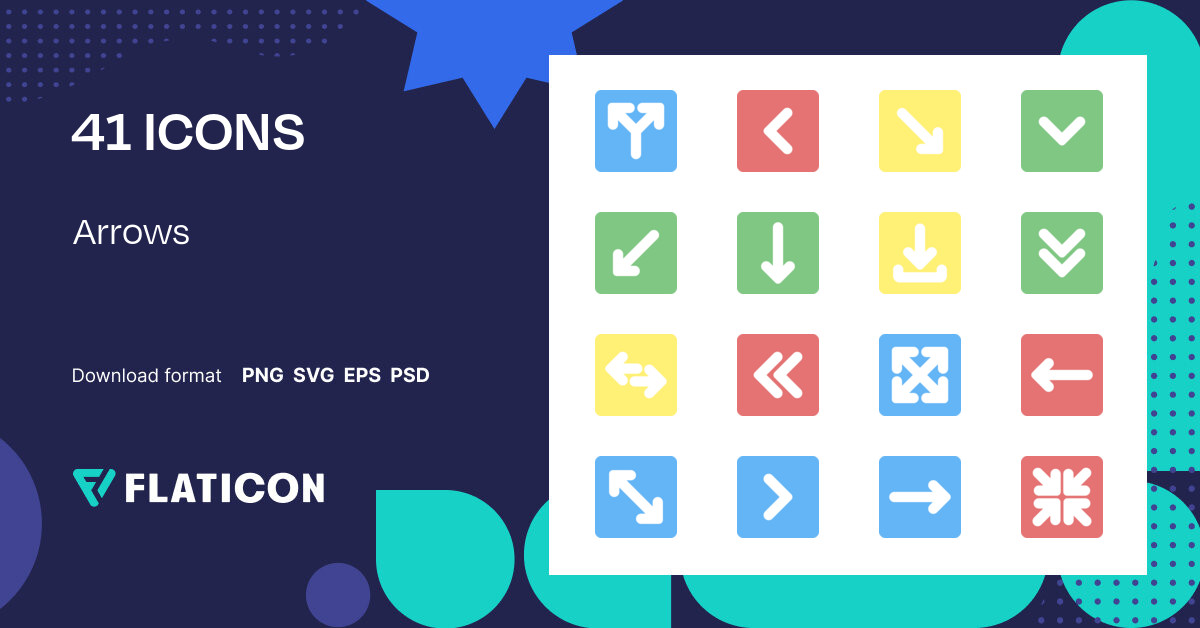 Arrows Icon Pack | Color fill | 41 .SVG Icons