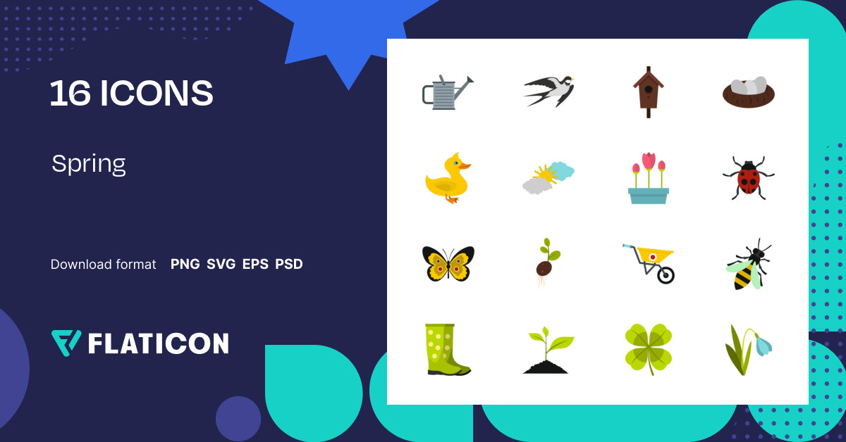 Spring Icon Pack | 16 .SVG Icons