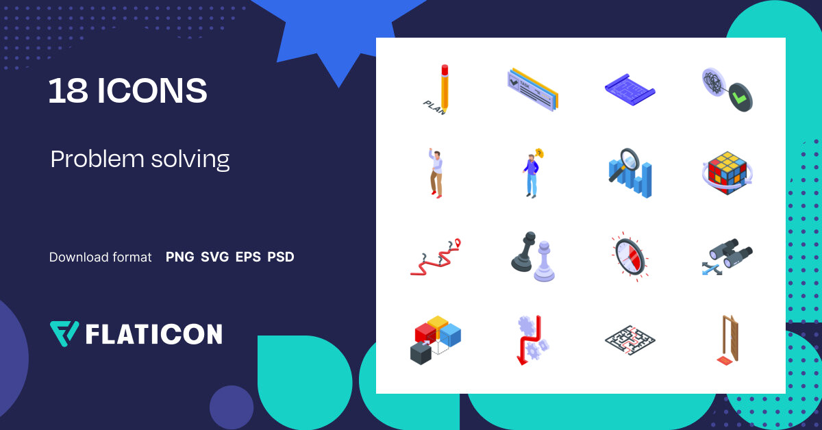 Problem solving Icon Pack | 18 .SVG Icons
