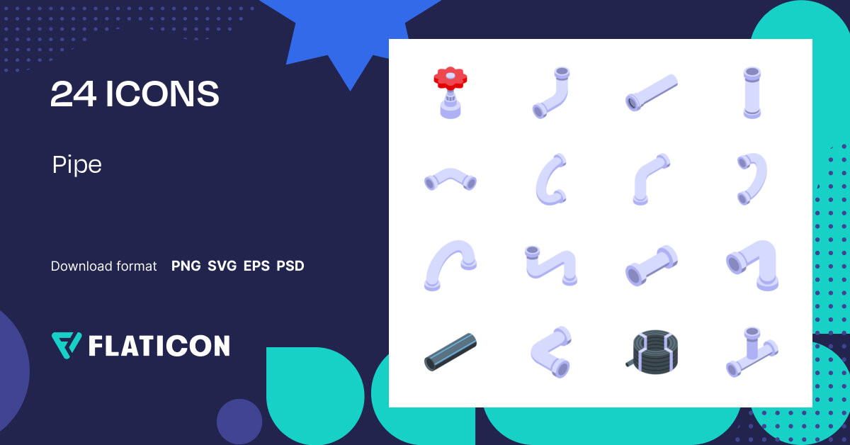 Pipe Icon Pack | 24 .SVG Icons