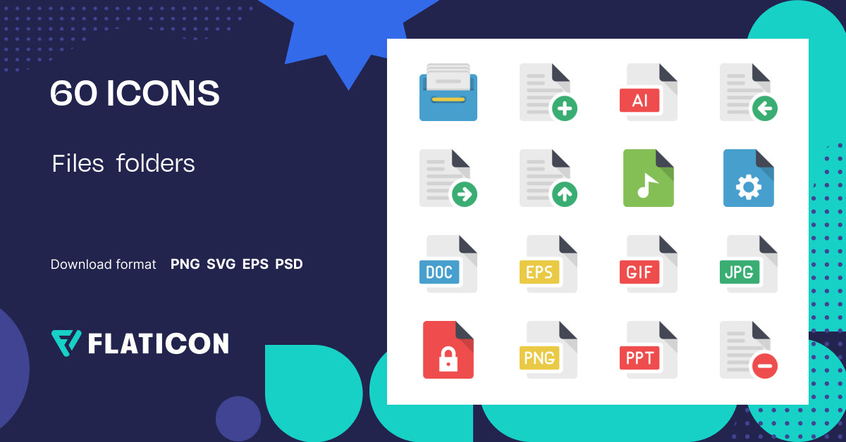 Files folders Icon Pack | 60 .SVG Icons