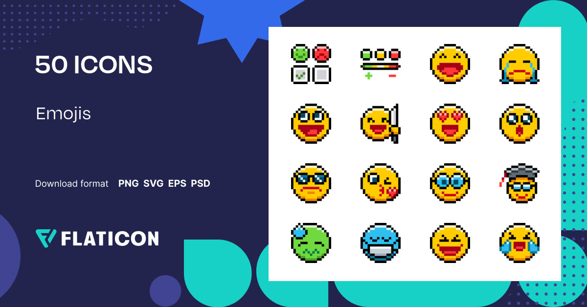 Emojis Icon Pack | Linear color | 50 .SVG Icons