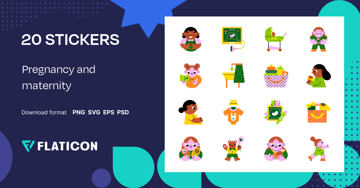 Pack of free Pregnancy and maternity stickers (SVG, PNG) | Flaticon