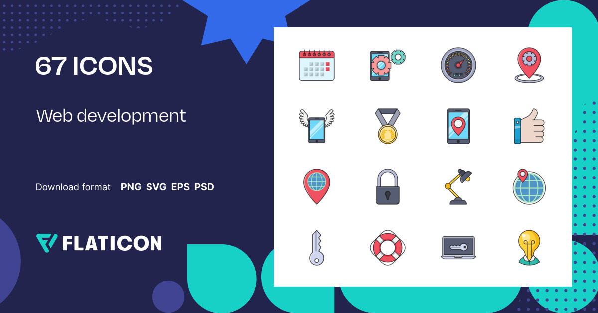 Web development Icon Pack | Color lineal-color | 67 .SVG Icons