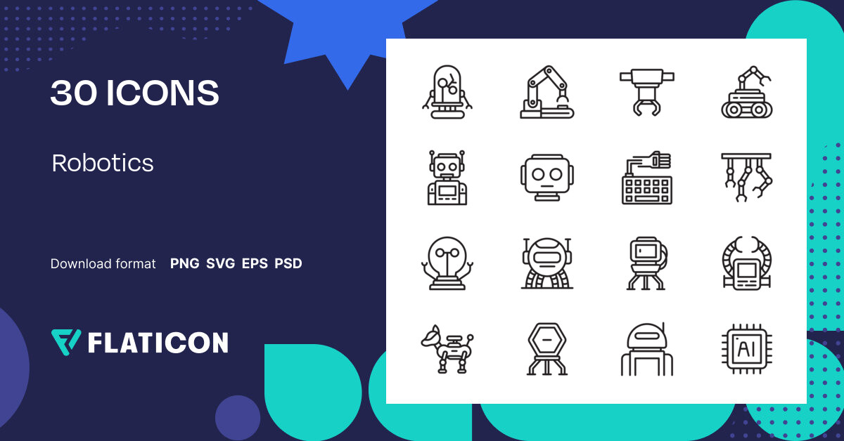 Robotics Icon Pack | 30 .SVG Icons