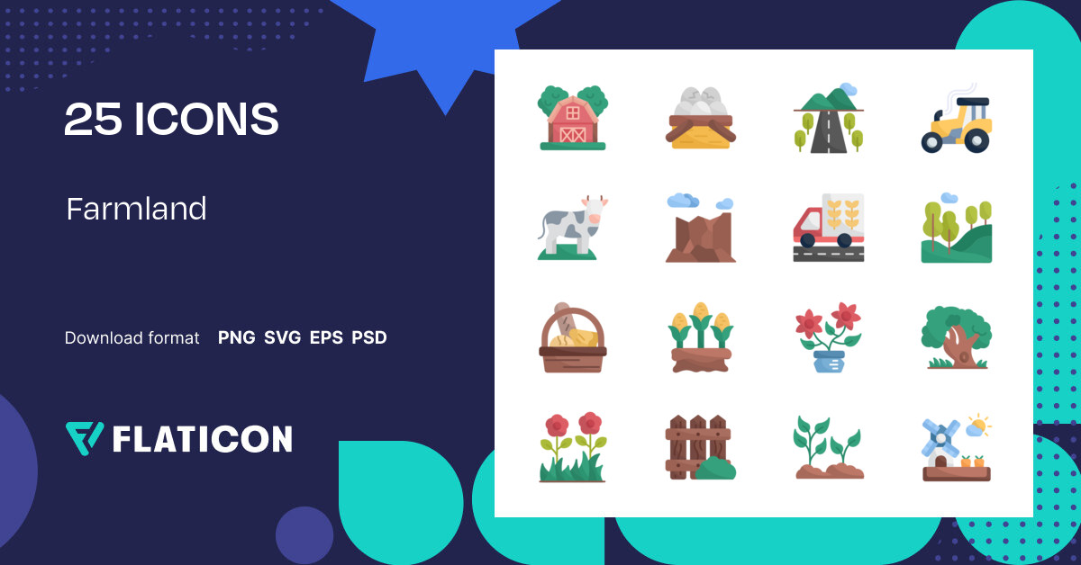 Farmland Icon Pack | 25 .SVG Icons