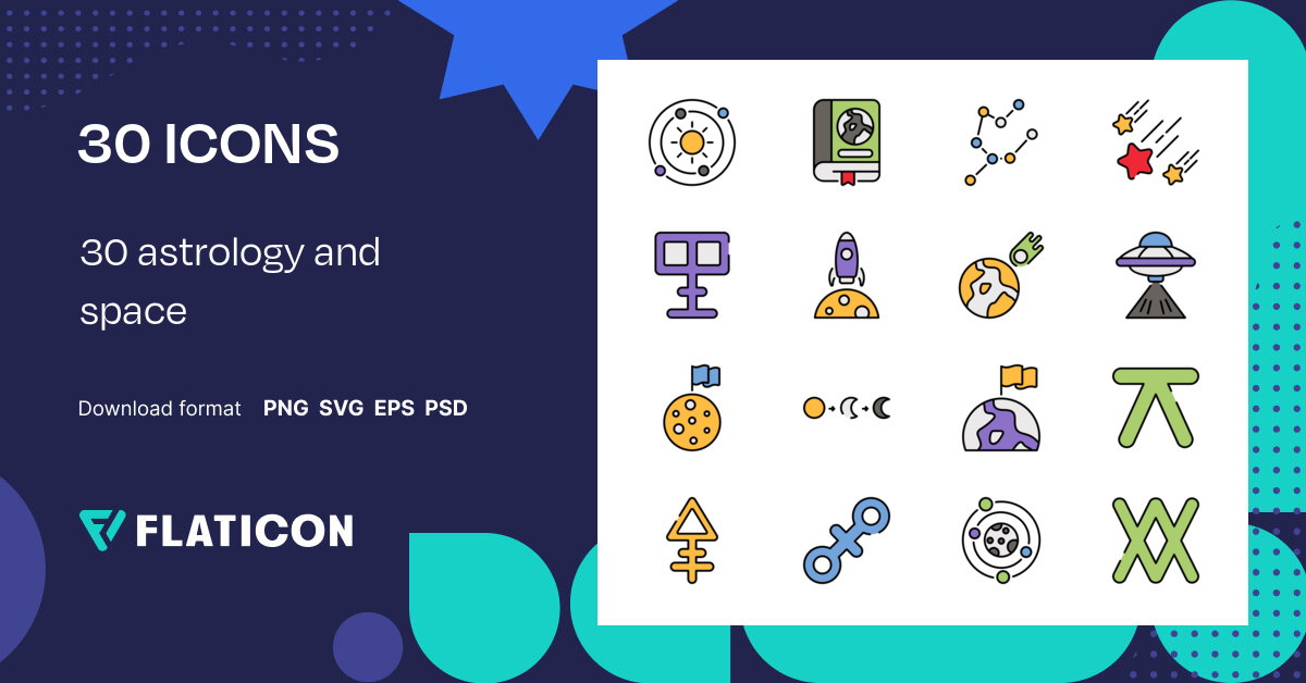 30 astrology and space Icon Pack | 30 .SVG Icons