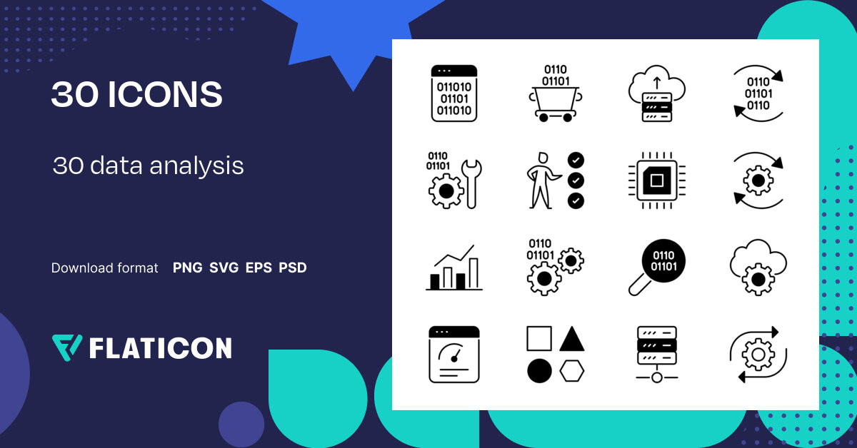 30 data analysis Icon Pack | 30 .SVG Icons